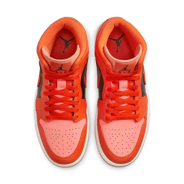 JORDAN 1 Mid Se 'rush Orange' Sneakers - Orange/black