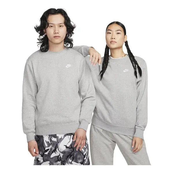 Nike Club Casual Round Neck Pullover - Grey