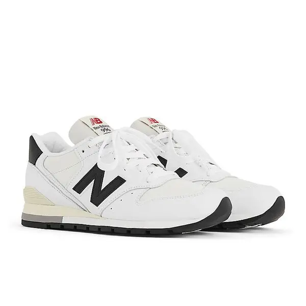 NEW BALANCE 996 Made In Usa Athletic Sneakers - White/black