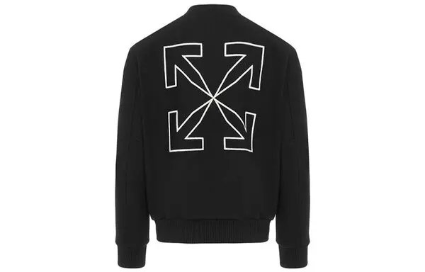Off-White Fw20 Arrows Printing Baseball Jacket