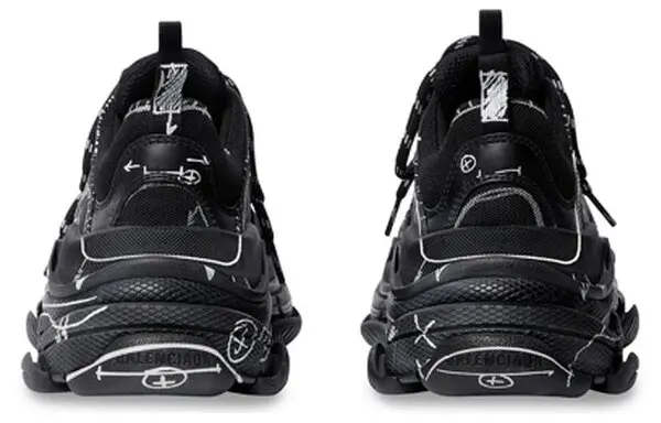Balenciaga Triple S Sneakers - Black/white