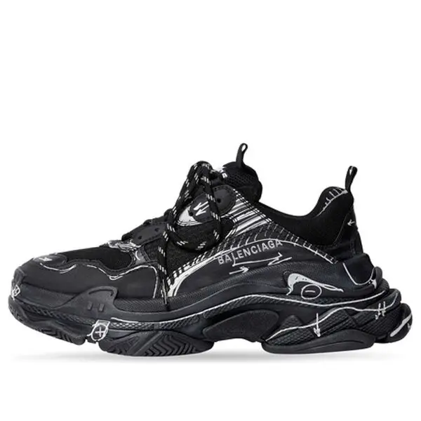 Balenciaga Triple S Sneakers - Black/white