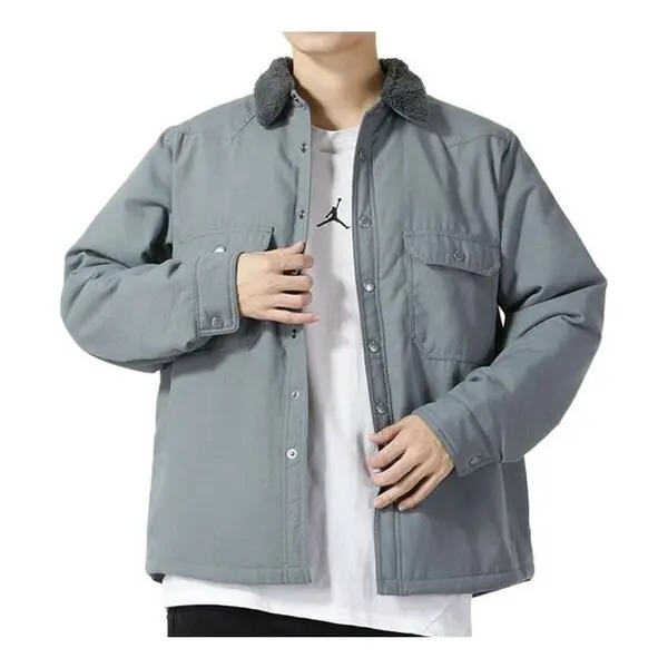 Nike Padded Flannel Jacket - Grey
