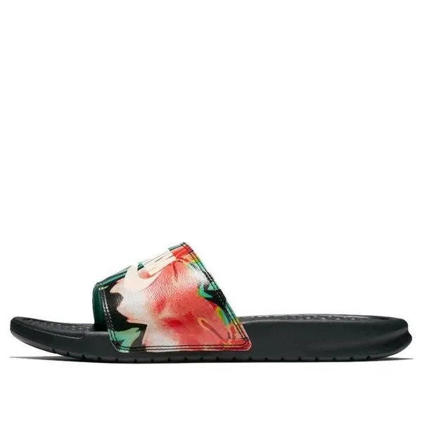 Nike Benassi Jdi Print Floral Slides - Black