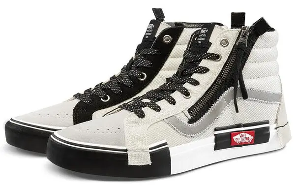 VANS Sk8-hi Reissue Cap 'reflective' High Top Sneakers - Marshmallow/black