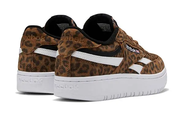 REEBOK Club C Double Revenge Leopard Print Sneakers - Brown