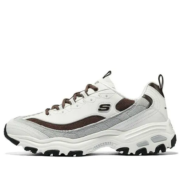 Sketchers D'lites Varsity Spirit Lace-up Sneakers - White/brown/grey