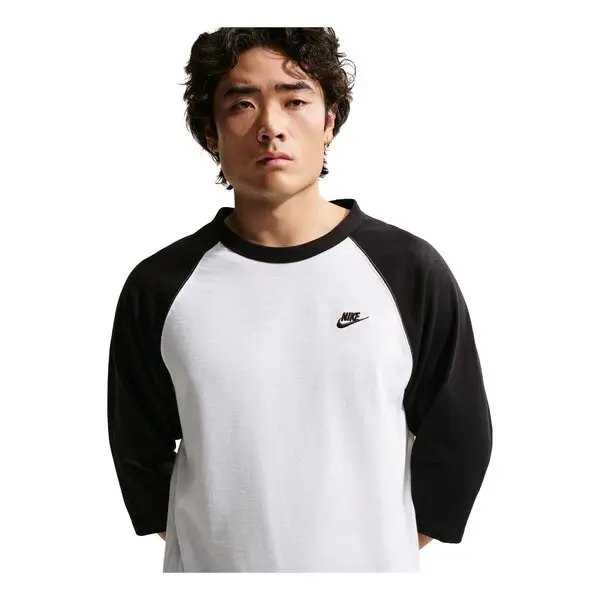 Nike Club Raglan Top - Black/white