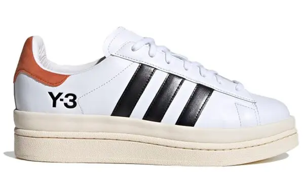 Adidas Y-3 Hicho Low Top Sneakers - White/black/orange