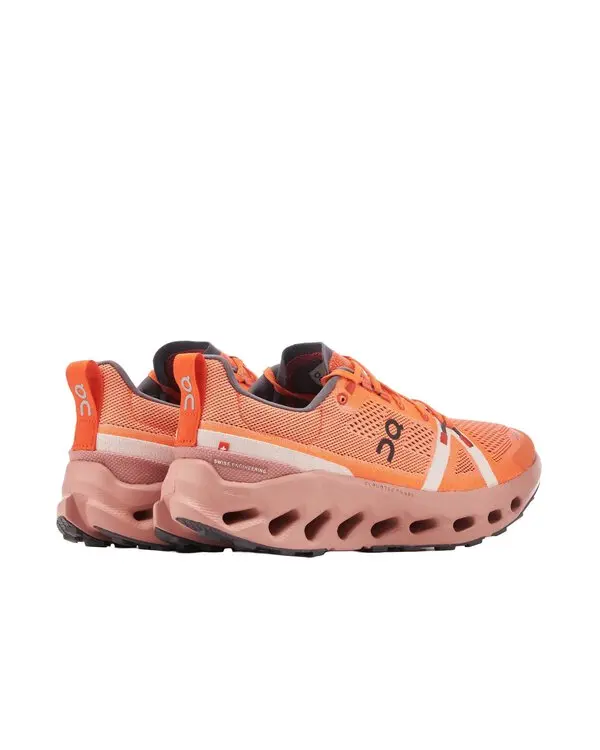On Cloudsurfer Trail Athletic Sneakers - Flame/dustrose