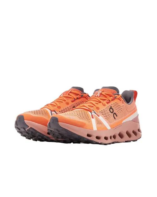 On Cloudsurfer Trail Athletic Sneakers - Flame/dustrose