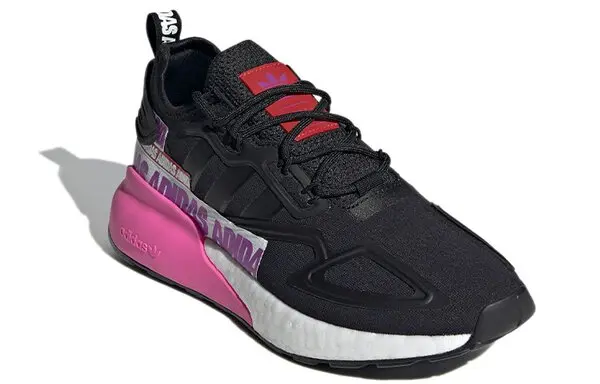 Adidas Zx 2k Boost 'wordmark Heel Stripe' Sneakers - Black