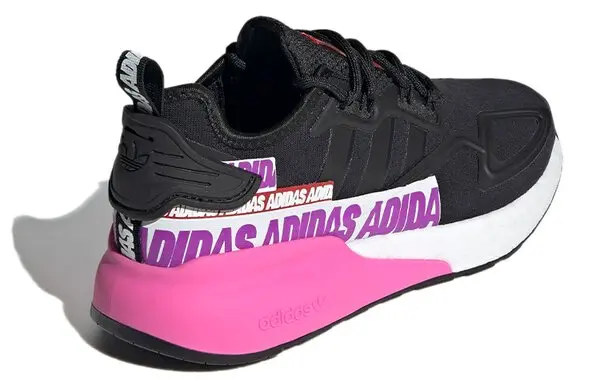 Adidas Zx 2k Boost 'wordmark Heel Stripe' Sneakers - Black