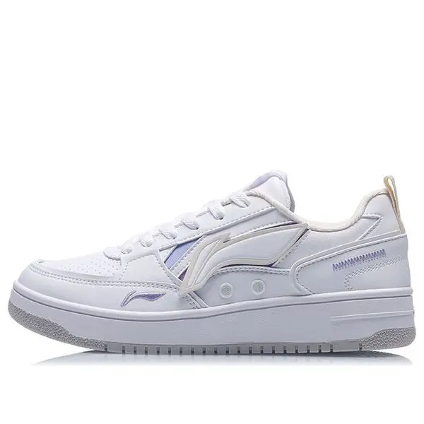 LI-NING Lifestyle Skate Sneakers - White/purple