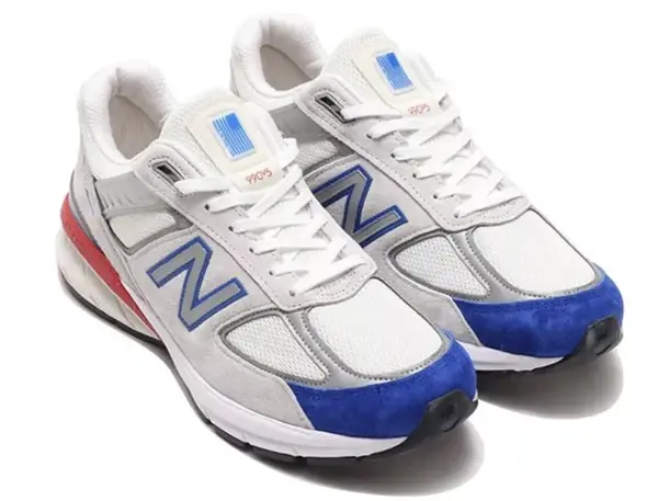 NEW BALANCE 990v5 "usa" Made In Usa Sneakers - Gray/blue/red