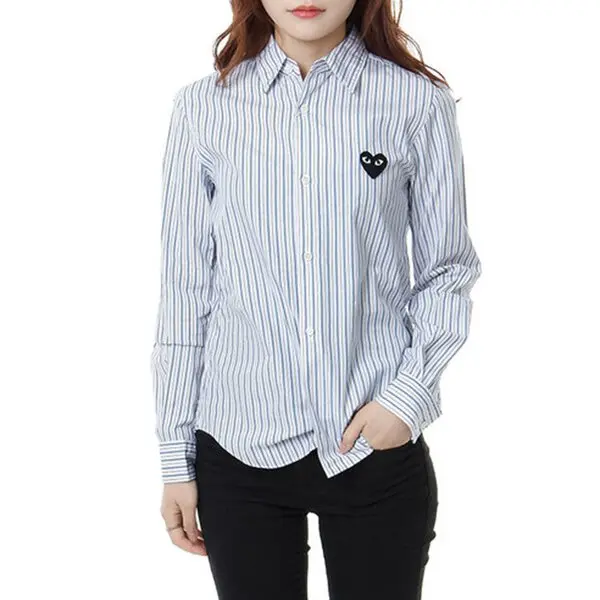 Play Comme Des Garcon Striped Shirt With Emblem