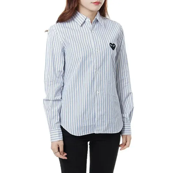 Play Comme Des Garcon Striped Shirt With Emblem