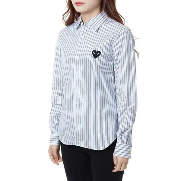 Play Comme Des Garcon Striped Shirt With Emblem