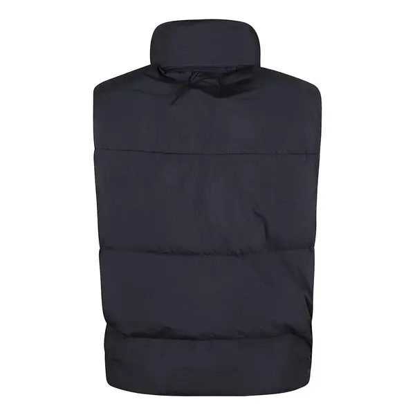 Stone Island Logo Patch High-neck Padded Vest - Navy