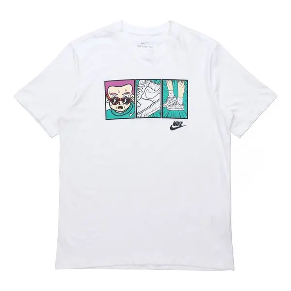 Nike Nsw Af1 Anime Printing Sports Short Sleeve - White
