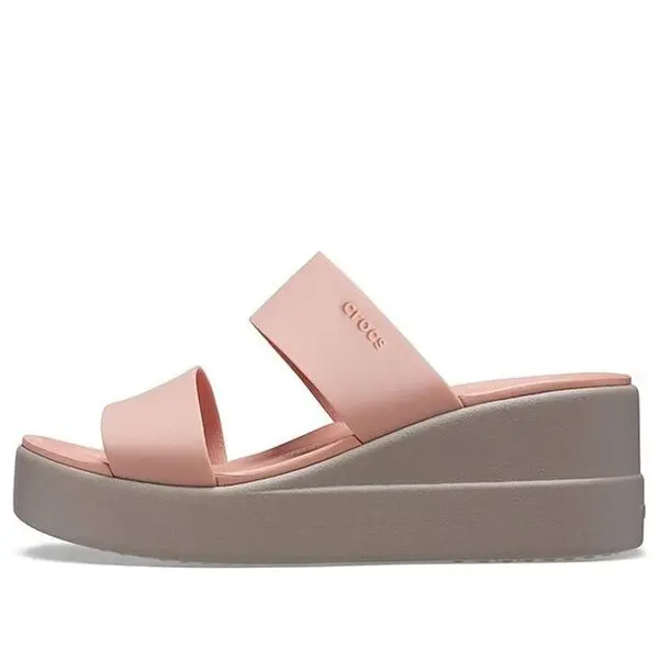 CROCS Brooklyn Lightweight Wedge Sandals - Pink