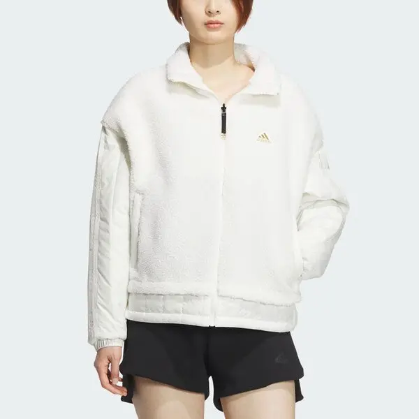 Adidas Reversible Padded Jacket With Stand Collar
