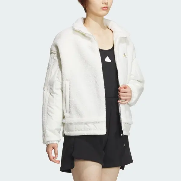 Adidas Reversible Padded Jacket With Stand Collar