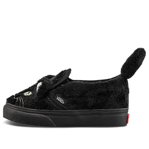 VANS Toddler Slip-on Velcro 'cat' Sneakers - Black
