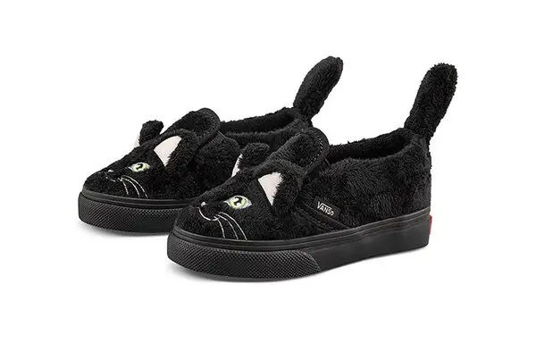 VANS Toddler Slip-on Velcro 'cat' Sneakers