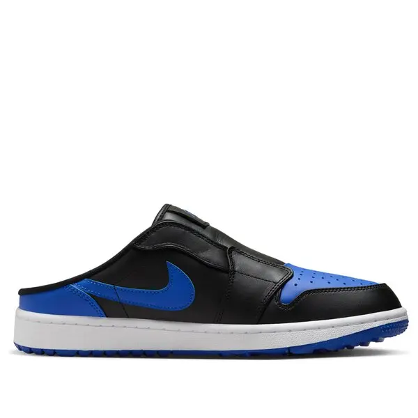 JORDAN 1 Mule Golf Shoes - Black/white/royal