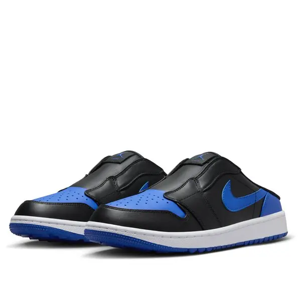 JORDAN 1 Mule Golf Shoes - Black/white/royal