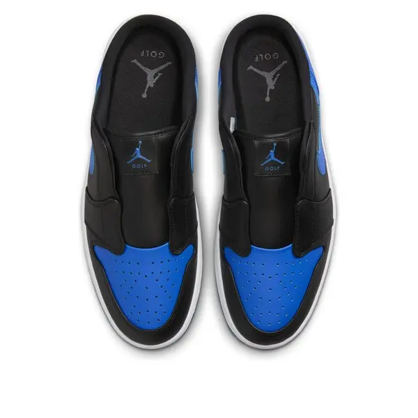 JORDAN 1 Mule Golf Shoes - Black/white/royal
