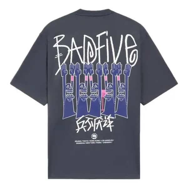 LI-NING Badfive Graphic Loose Fit T-shirt 'grey