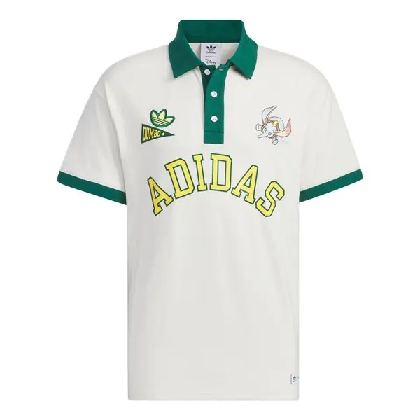 Adidas Originals X Disney Sportswear Polo Shirt 'dumbo Cloud White - Cloud White/green