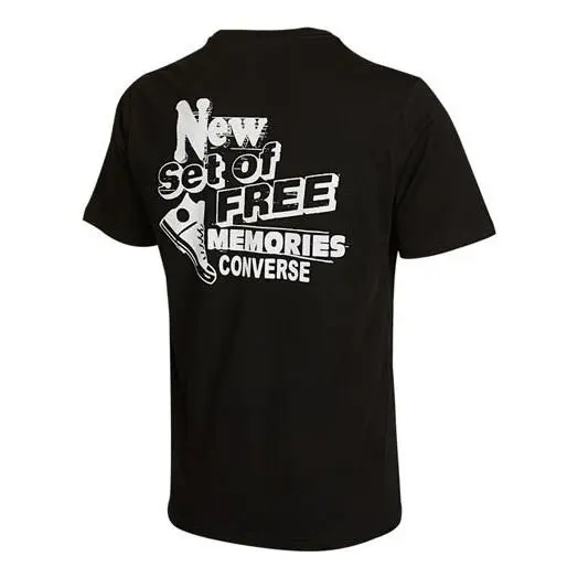CONVERSE Back Printing Casual Round Neck Short Sleeve