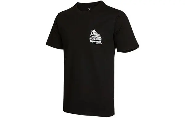 CONVERSE Back Printing Casual Round Neck Short Sleeve