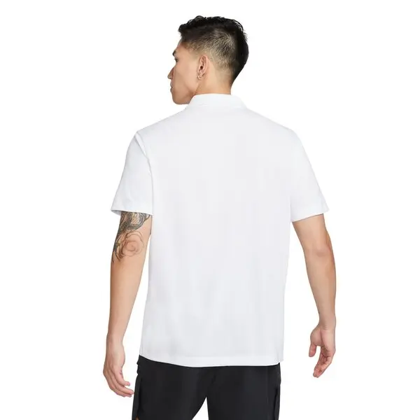 Nike Small Logo Solid Color Short Sleeve White Polo Shirt - Multi-color