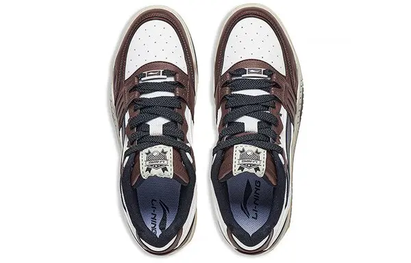 LI-NING Moon White "white Brown" Sneakers - White/black/brown