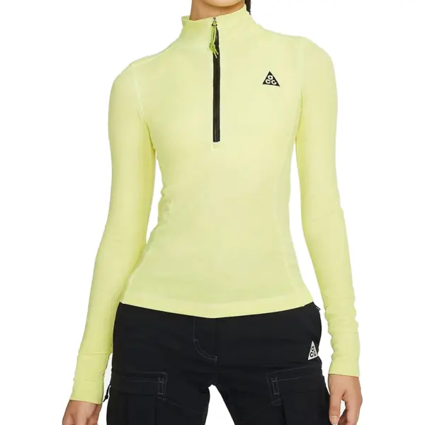 Nike X Long Sleeve Base Layer Top - Green/yellow