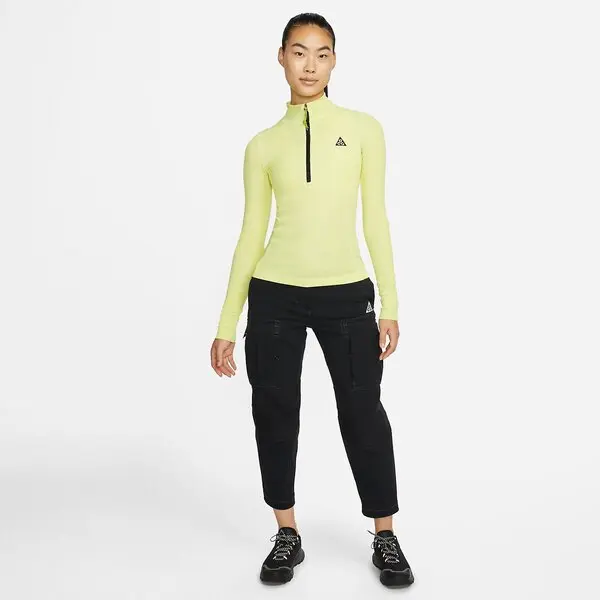 Nike X Long Sleeve Base Layer Top - Green/yellow