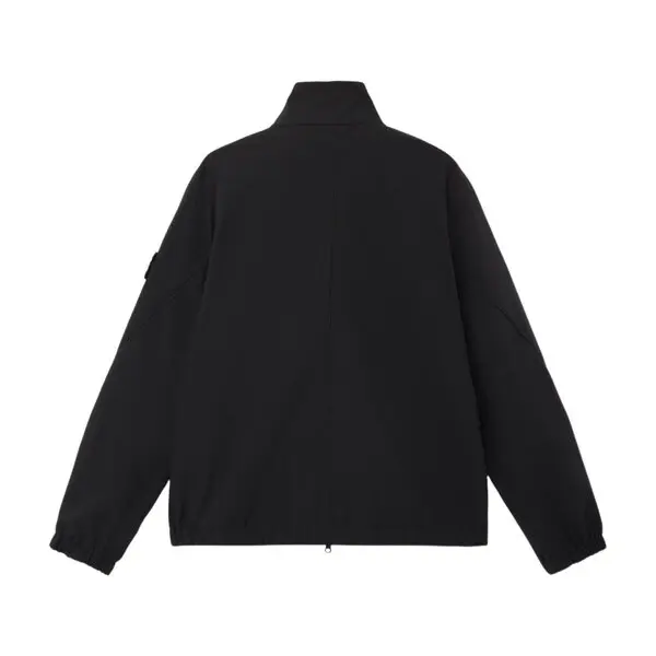 Stone Island Zip Up Jacket With Stand Collar