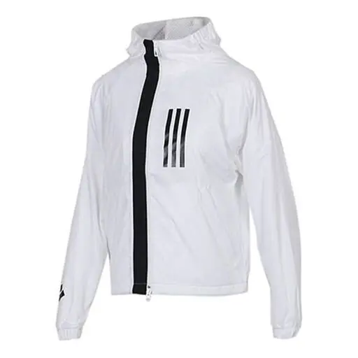 Adidas Zip-up Windbreaker Jacket - White