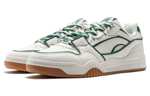 LI-NING Athletic Sneakers - White/green/tan