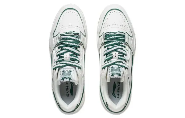 LI-NING Athletic Sneakers - White/green/tan