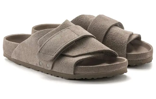 BIRKENSTOCK Kyoto Suede Leather Sandals - Tan
