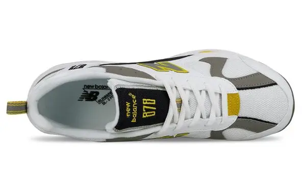 NEW BALANCE 878 Athletic Sneakers - Gray/white/yellow