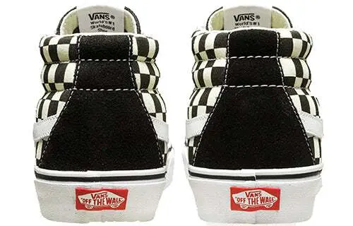 VANS Sk8-mid Reissue Checkerboard High Top Sneakers - Black