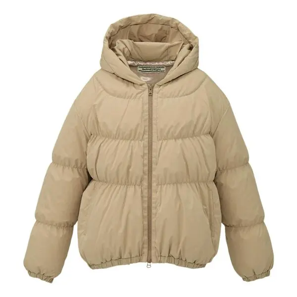 Onitsuka Tiger Hooded Down Jacket - Light Khaki