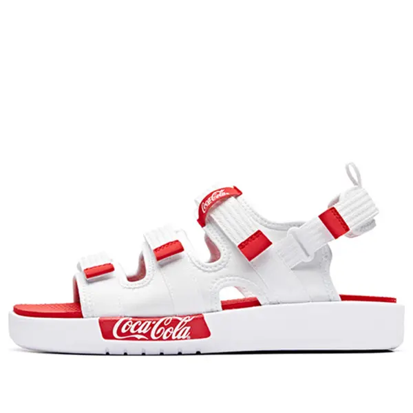 ANTA X Coca Cola Beach Sandals - White/red