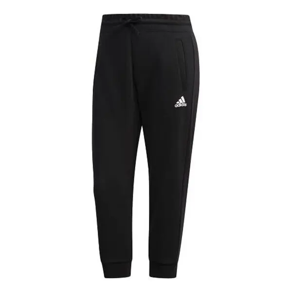 Adidas 3/4 Length Breathable Knit Sports Pants - Black